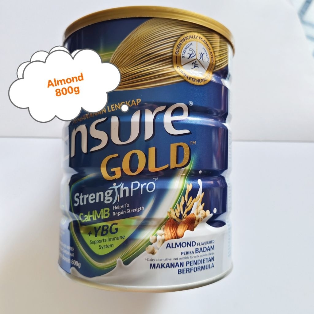 Ensure Gold Plant Based Almond (800g) Adult Complete Nutrition | Shopee ...