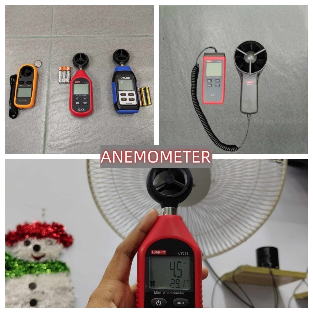 Digital Anemometer Air Flow Tester Ventilation Measurement Meter ...