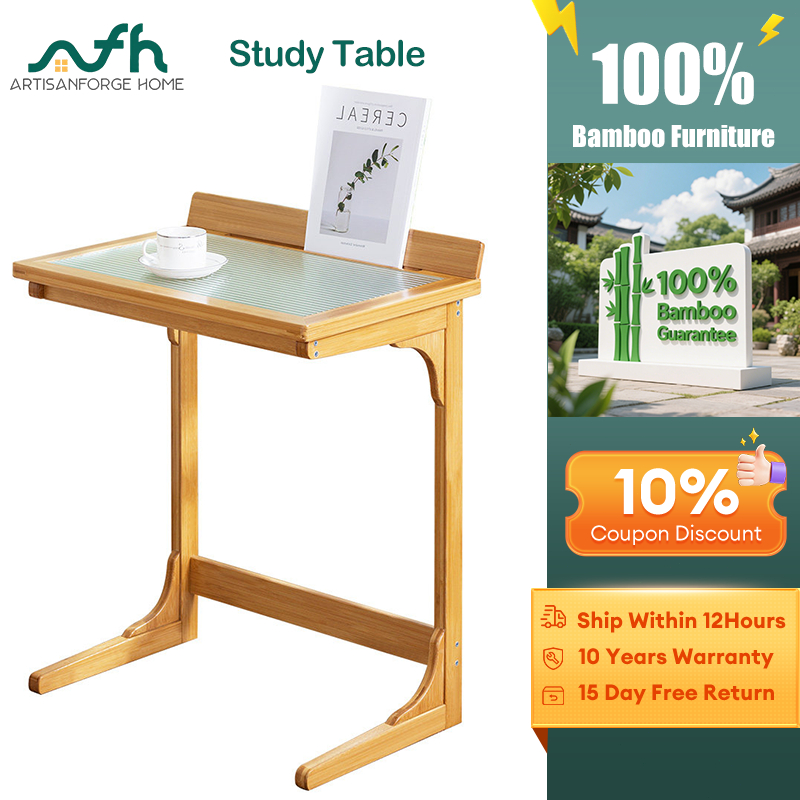 𝑨𝙧𝒕𝙞𝒔𝙖𝒏𝙁𝒐𝙧𝒈𝙚 𝙃𝒐𝙢𝒆 Bamboo Table Coffee Table Study Table Brown/Wood 70CM ...