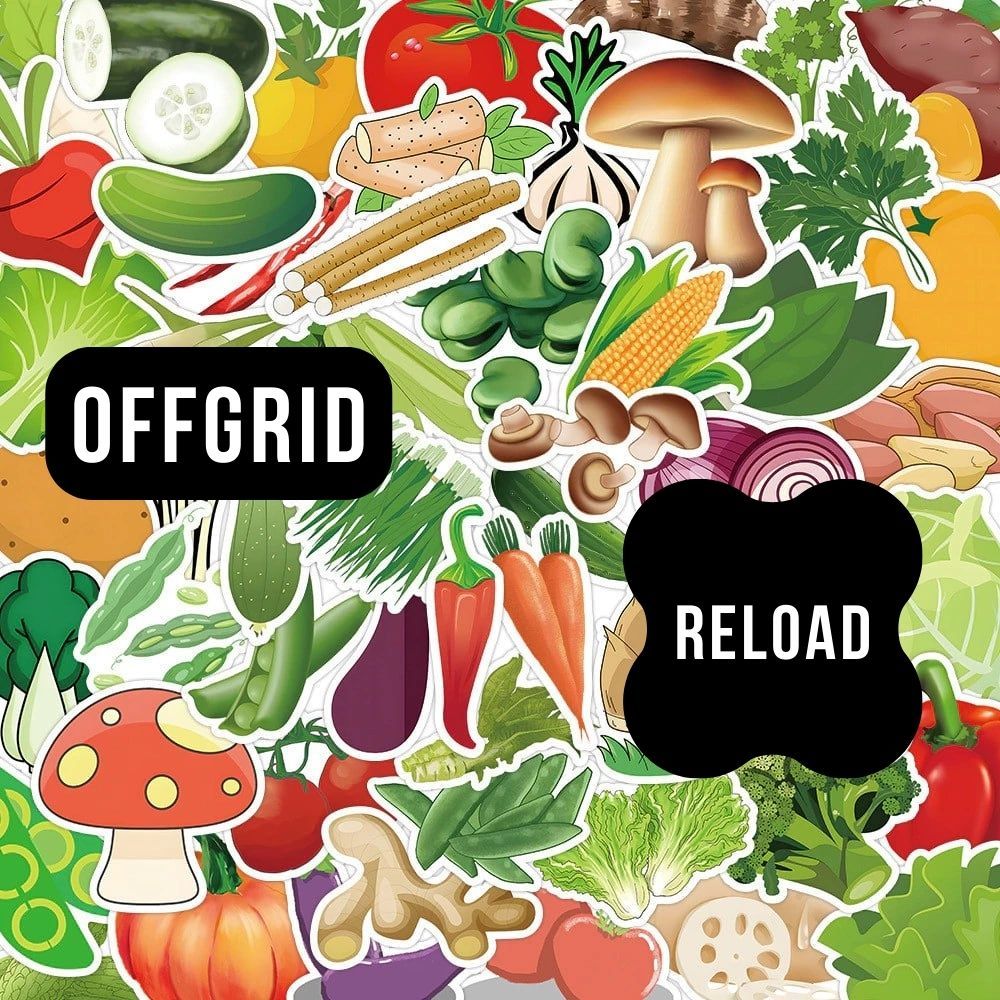 FRUITS AND VEGETABLES DESIGN OFFGRID RELOAD CARTOON FRUIT STICKERS 2 ...
