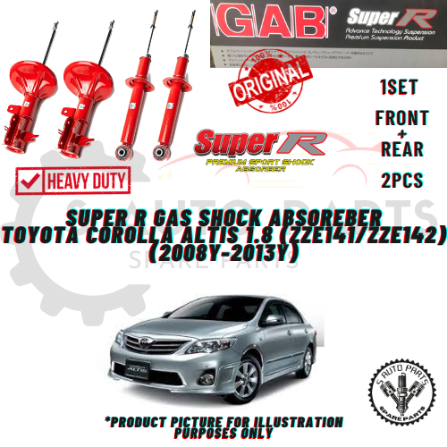 TOYOTA ALTIS ZZE141/ZZE142 (FRONT 2PCS REAR 2PCS) GAB SUPER R SPORT ...