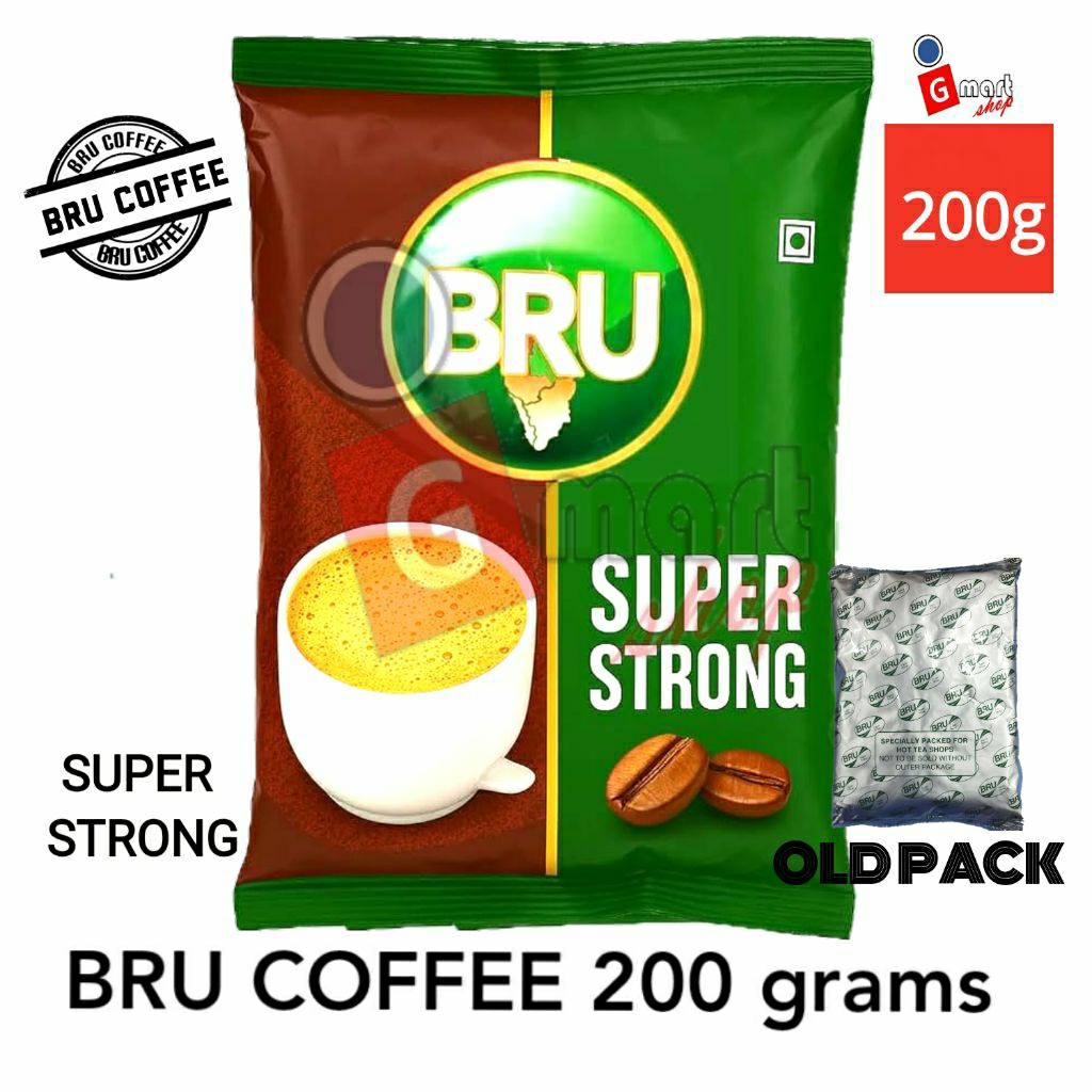 BRU COFFEE SUPER STRONG (Exp.Mac 2027) BRU ORIGINAL COFFEE 200 GRAM (3/ ...