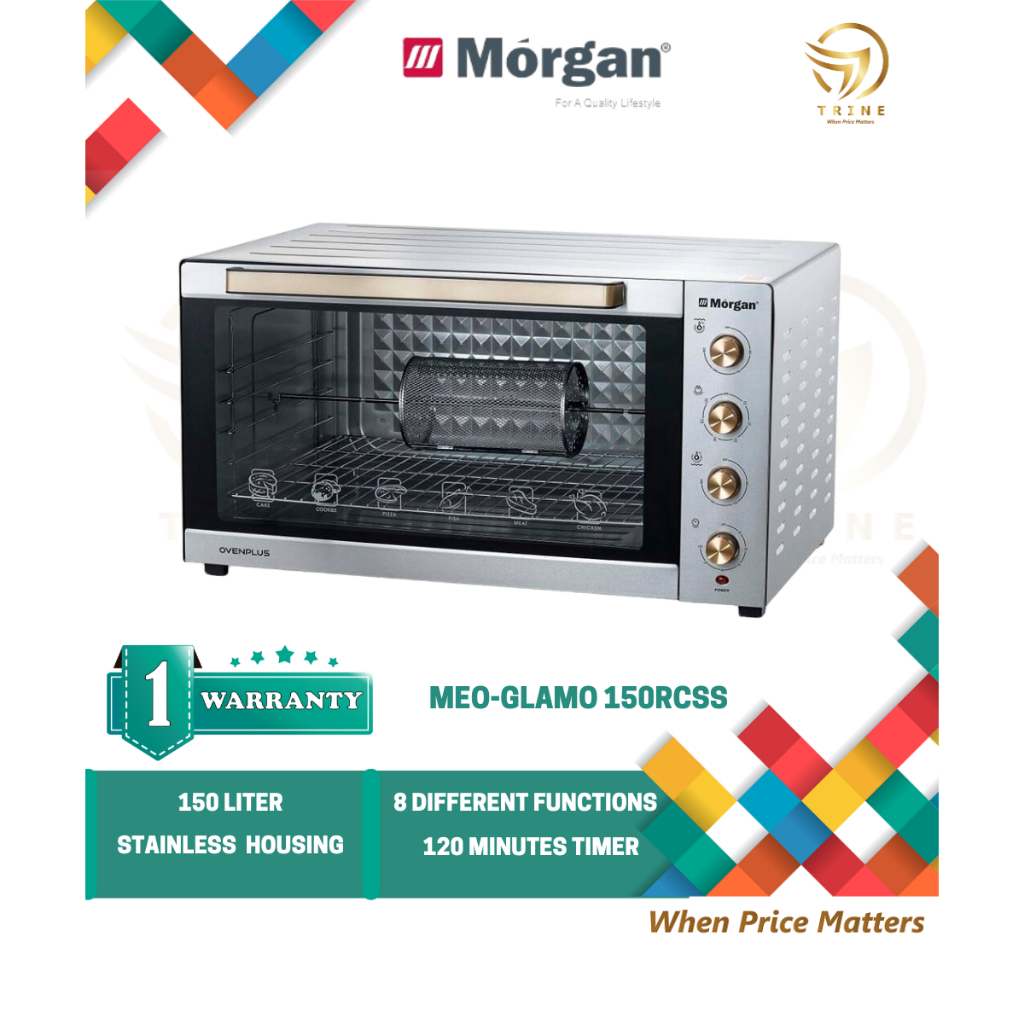 MORGAN 150L ELECTRIC OVEN WITH ROTISSERIE FUNCTION MEO-GLAMO150RCSS ...