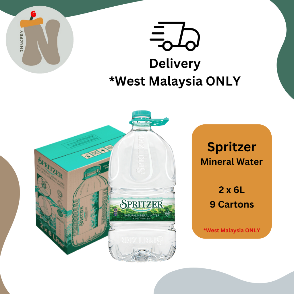 Spritzer Natural Mineral Water 2 x 6Lit (9-12Cartons) | Shopee Malaysia