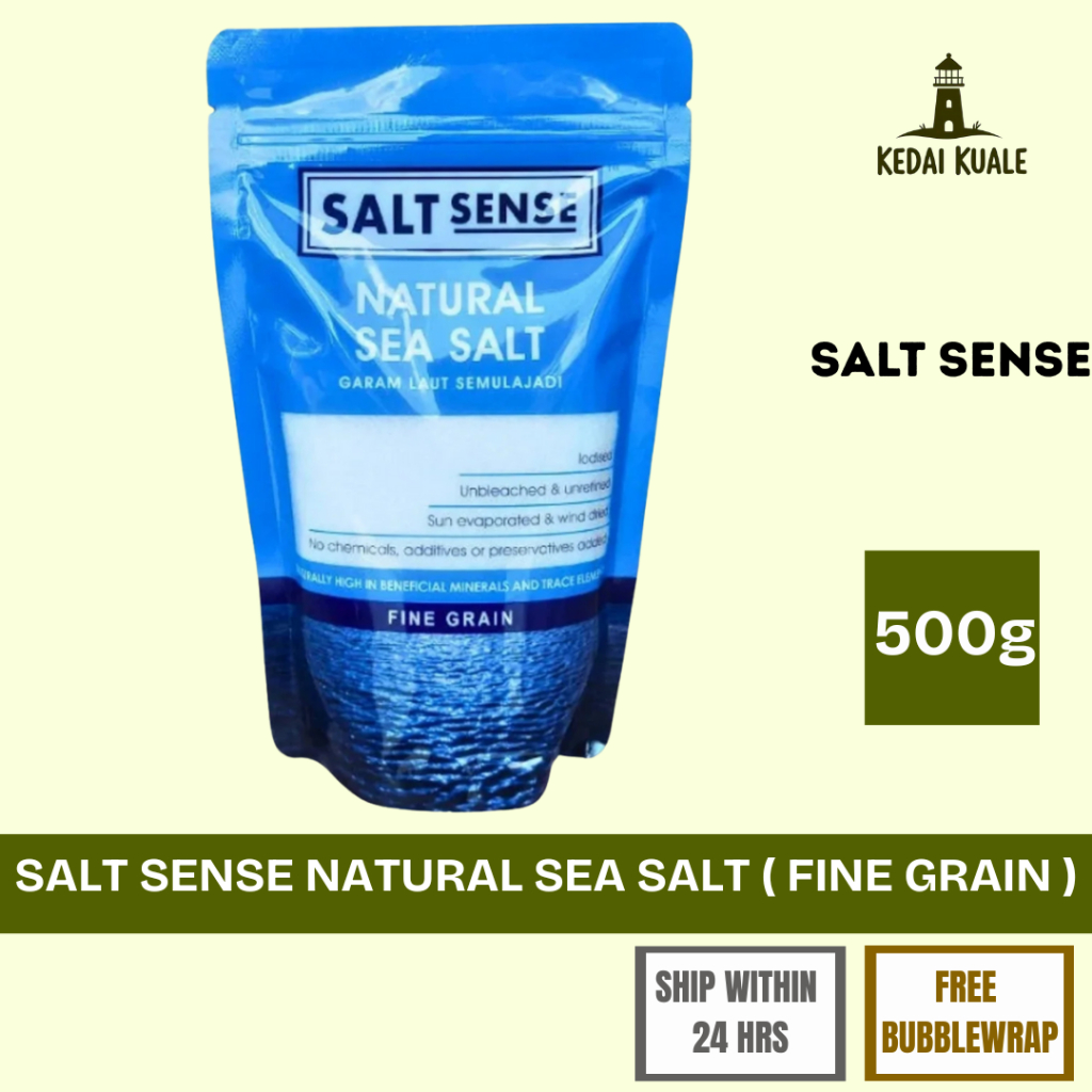 SALT SENSE Natural Sea Salt Fine Grain | Garam Laut Semulajadi Halus ...