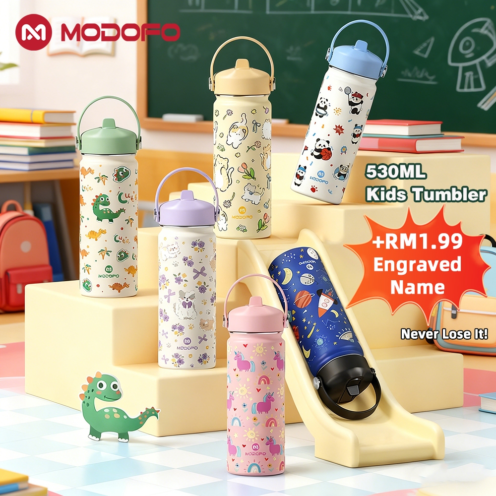 RM1.99 |Engraved Name] MODOFO 18oz/530ml Sukan Kids Tumbler Tahan Sejuk ...