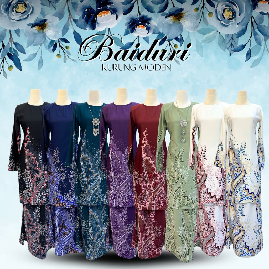[MF] Baju Kurung BATIK BAIDURI (Kurung moden / kemeja Batik) XS-10XL ...
