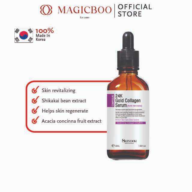Magicboo Skindom 24K Gold Collagen Serum Anti-Wrinkle 50ml | Shopee ...