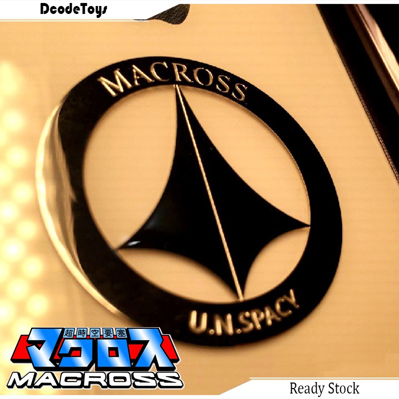 Macross Logo Metal Sticker - VF-1J VF-1S VF-1A SDF-1 Valkyrie Battroid ...
