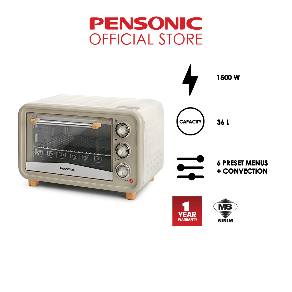 Pensonic Electric Oven 36L (New 2026) (PEO3612) | Shopee Malaysia