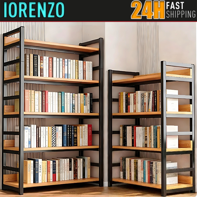 👍 5/6 Layer Multipurpose Rack Book Shelf Office Metal Frame Shelves Rak ...