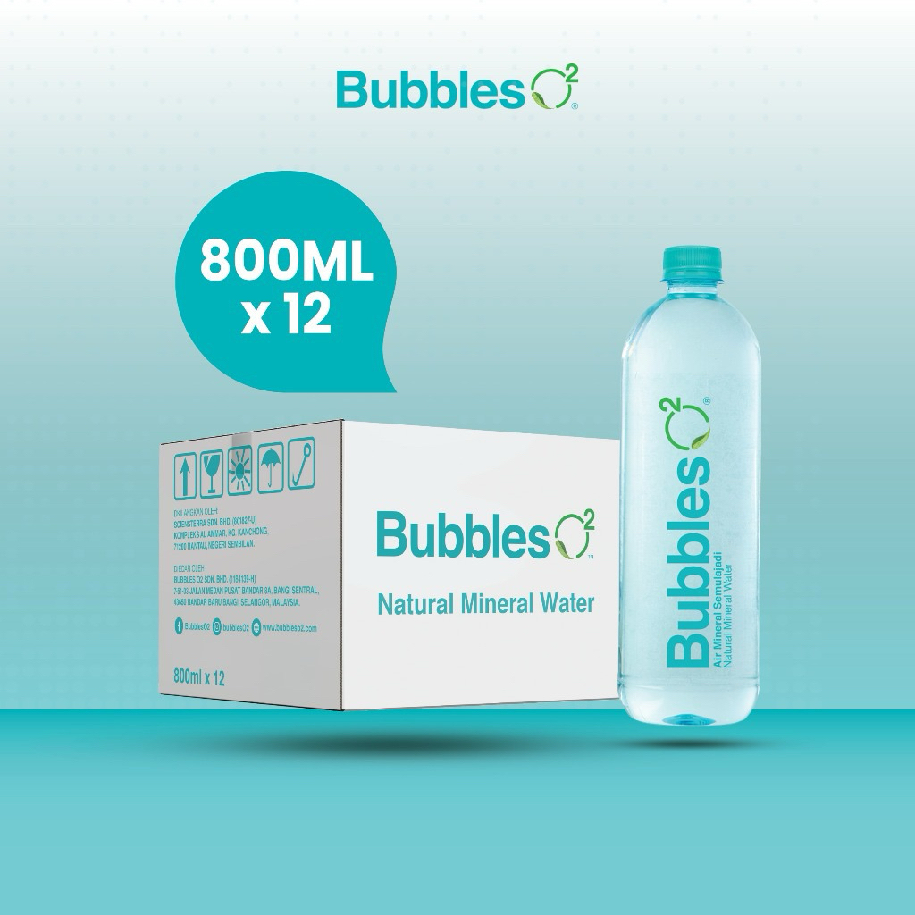 Bubbles O2 Naturally Oxygenated Mineral Water + BUBBLE WRAP | Shopee ...