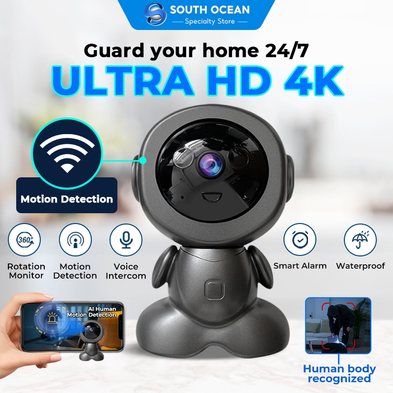 Give Gift V380 Pro 4K CCTV Robot IP Camera WiFi Remote Two-Way Voice ...