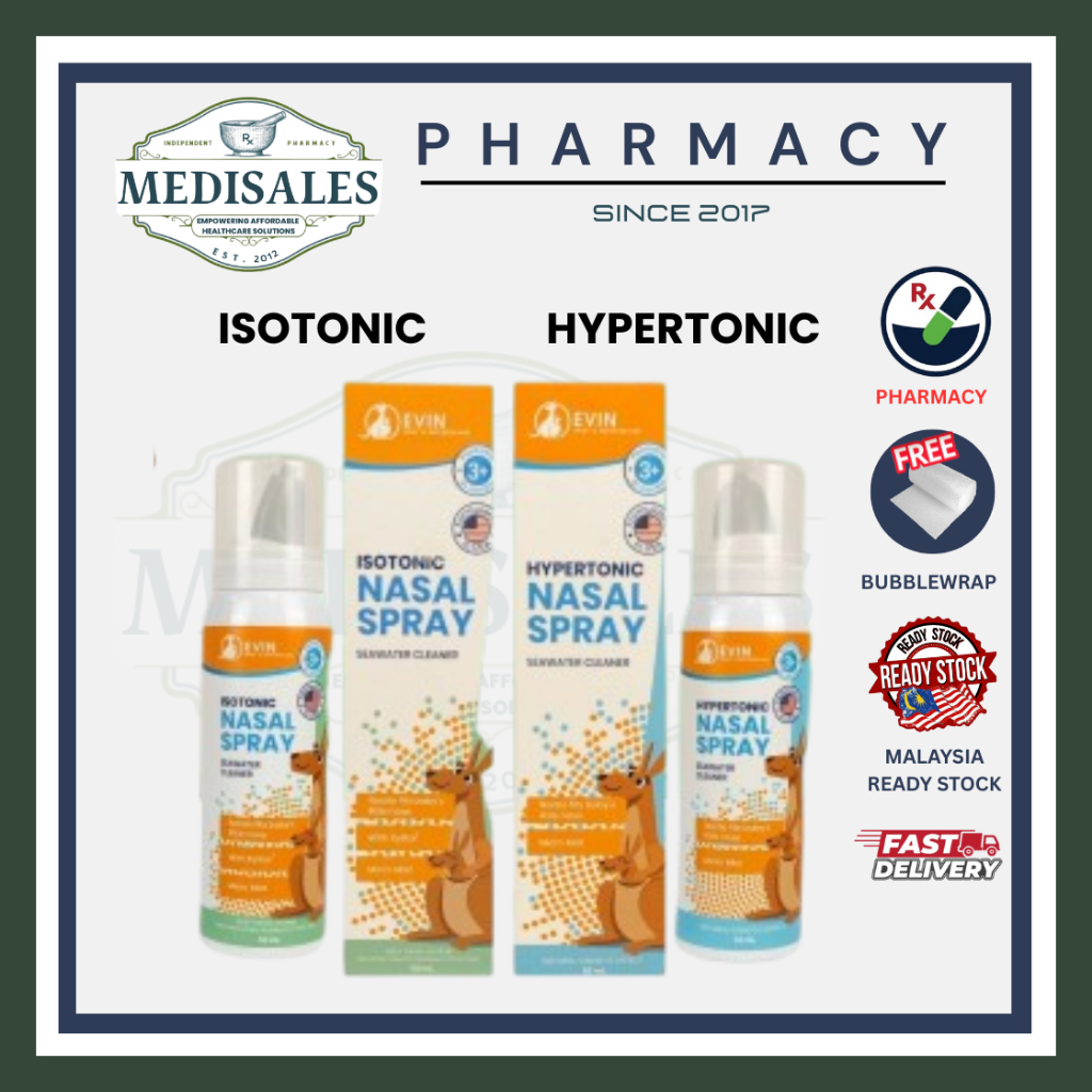 EVIN ISOTONIC / HYPERTONIC NASAL SPRAY 50ML | Shopee Malaysia