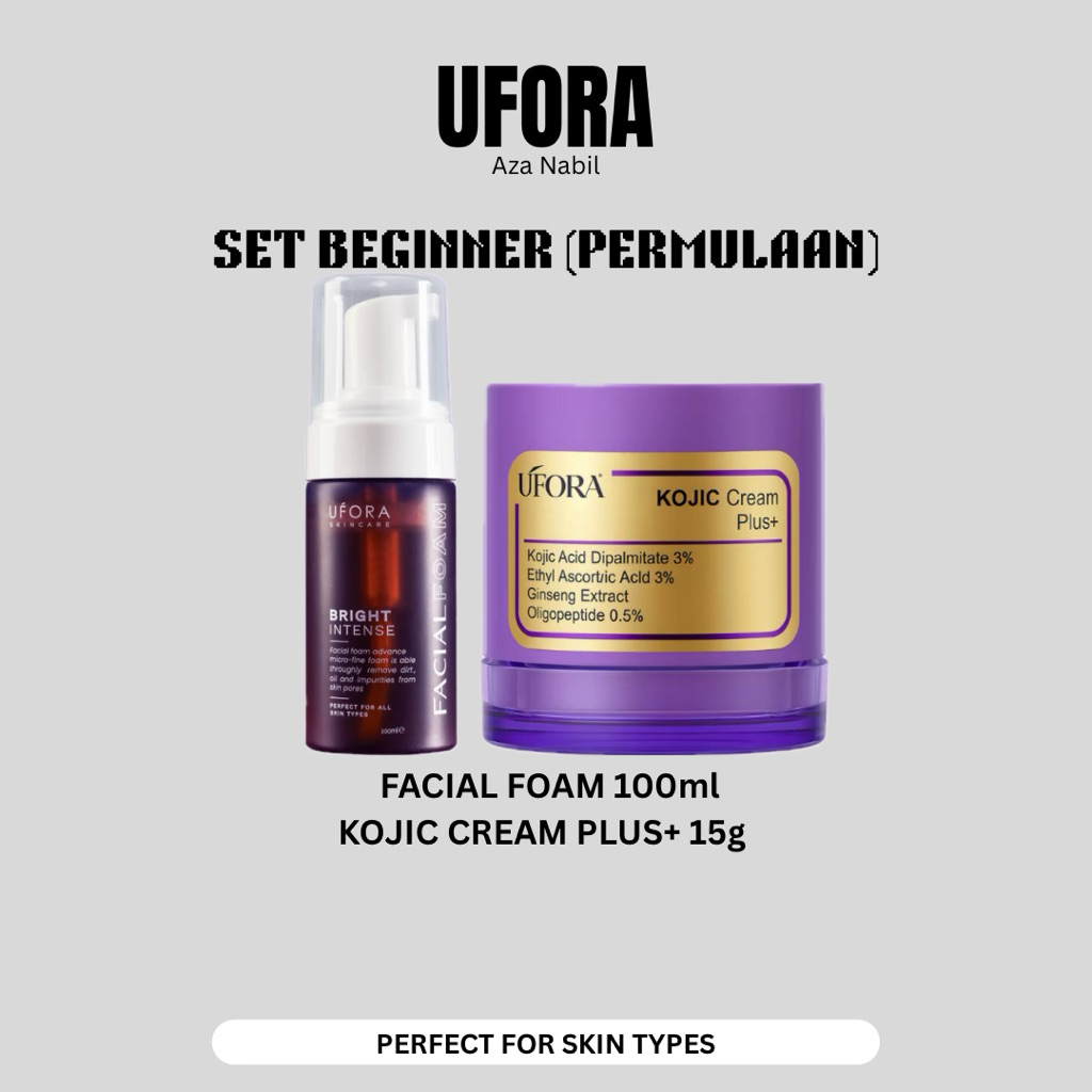 SET PERMULAAN UFORA (SET BEGINNER UFORA) (FACIAL FOAM + KOJIC CREAM ...