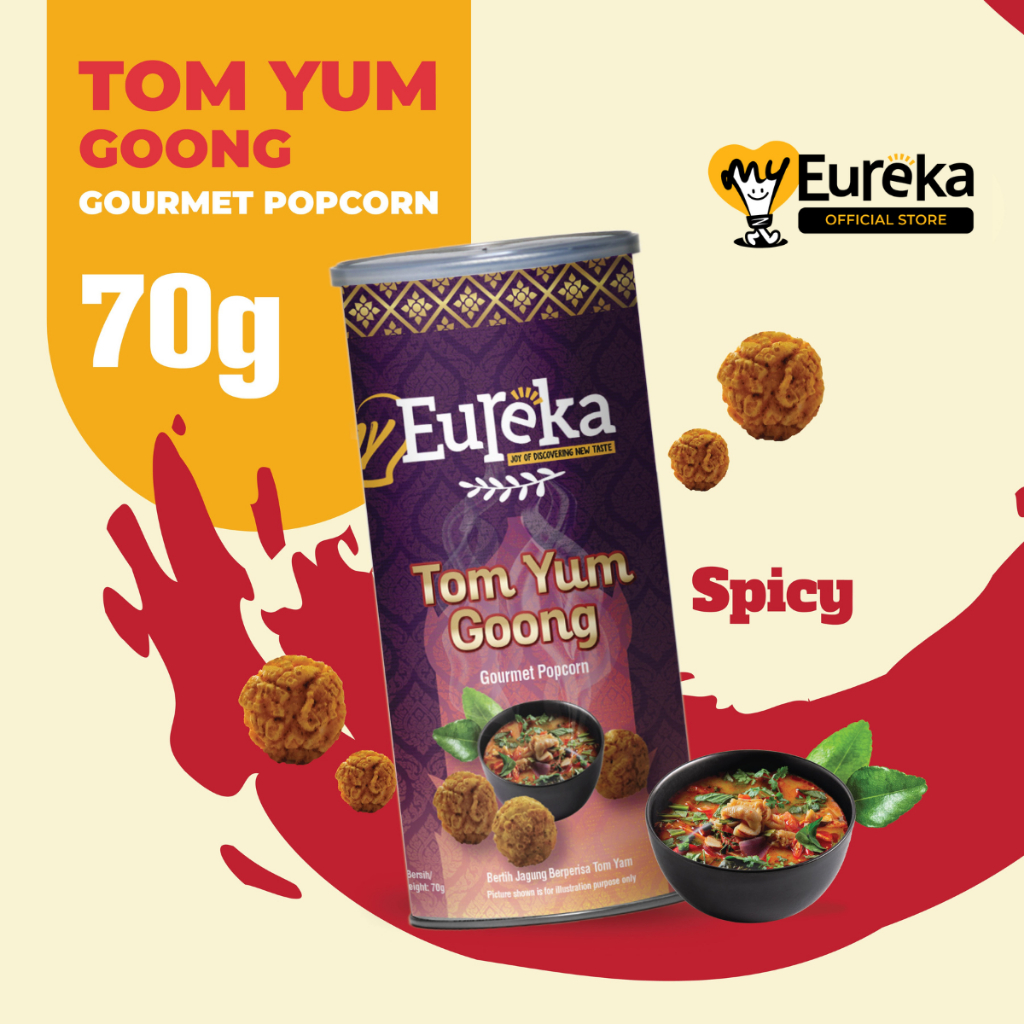 Eureka Tom Yum Goong Popcorn 70g Can | Shopee Malaysia