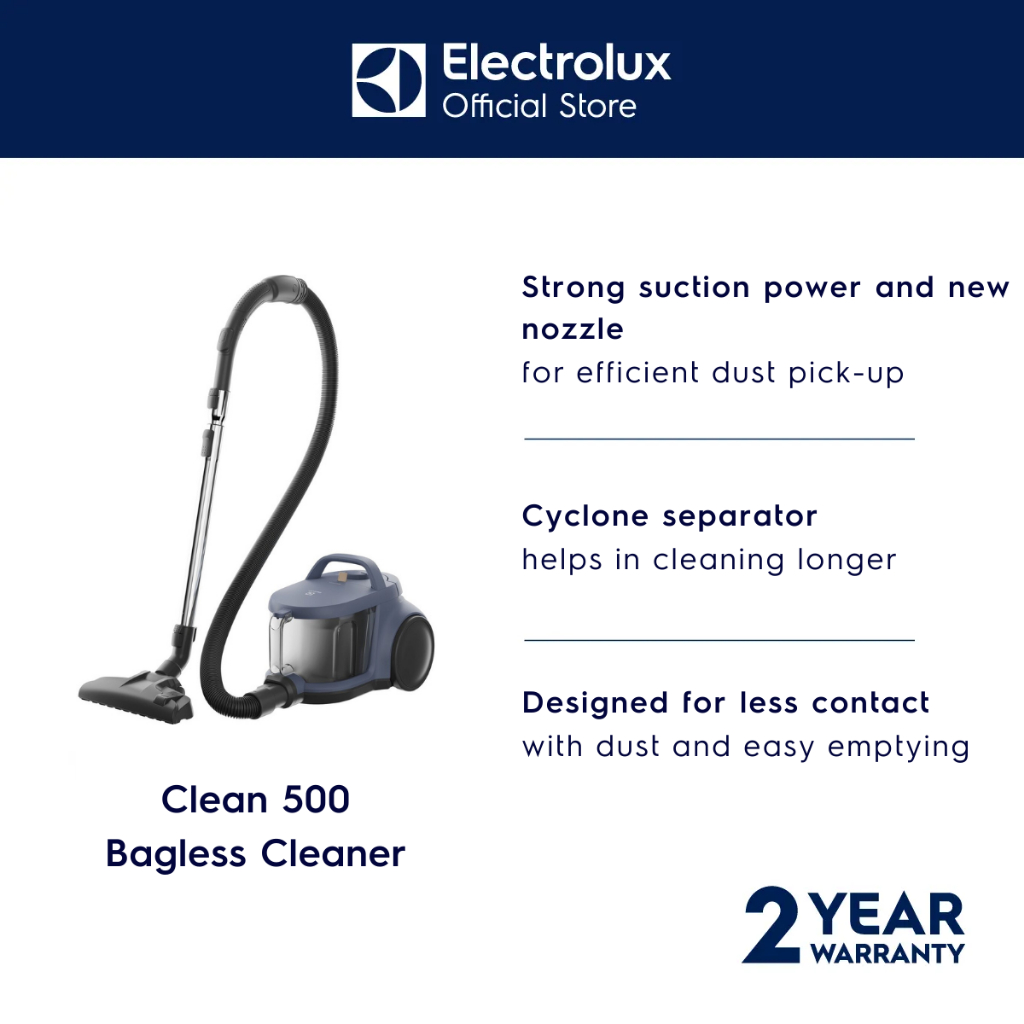 Electrolux 2000W Bagless Vacuum Cleaner with 5-Step Filtration EFC52512 ...