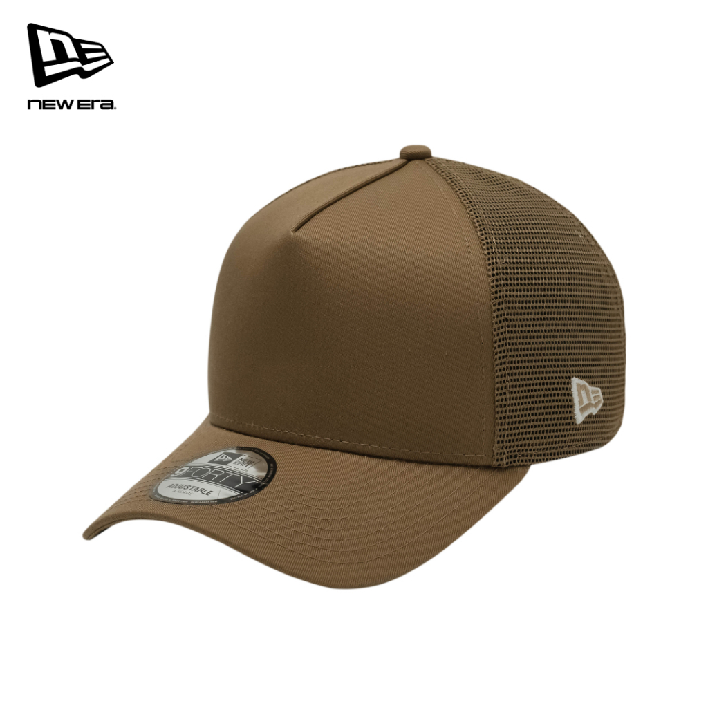 New Era 9FORTY A-Frame Trucker Basic Khaki Snapback Cap | Shopee Malaysia