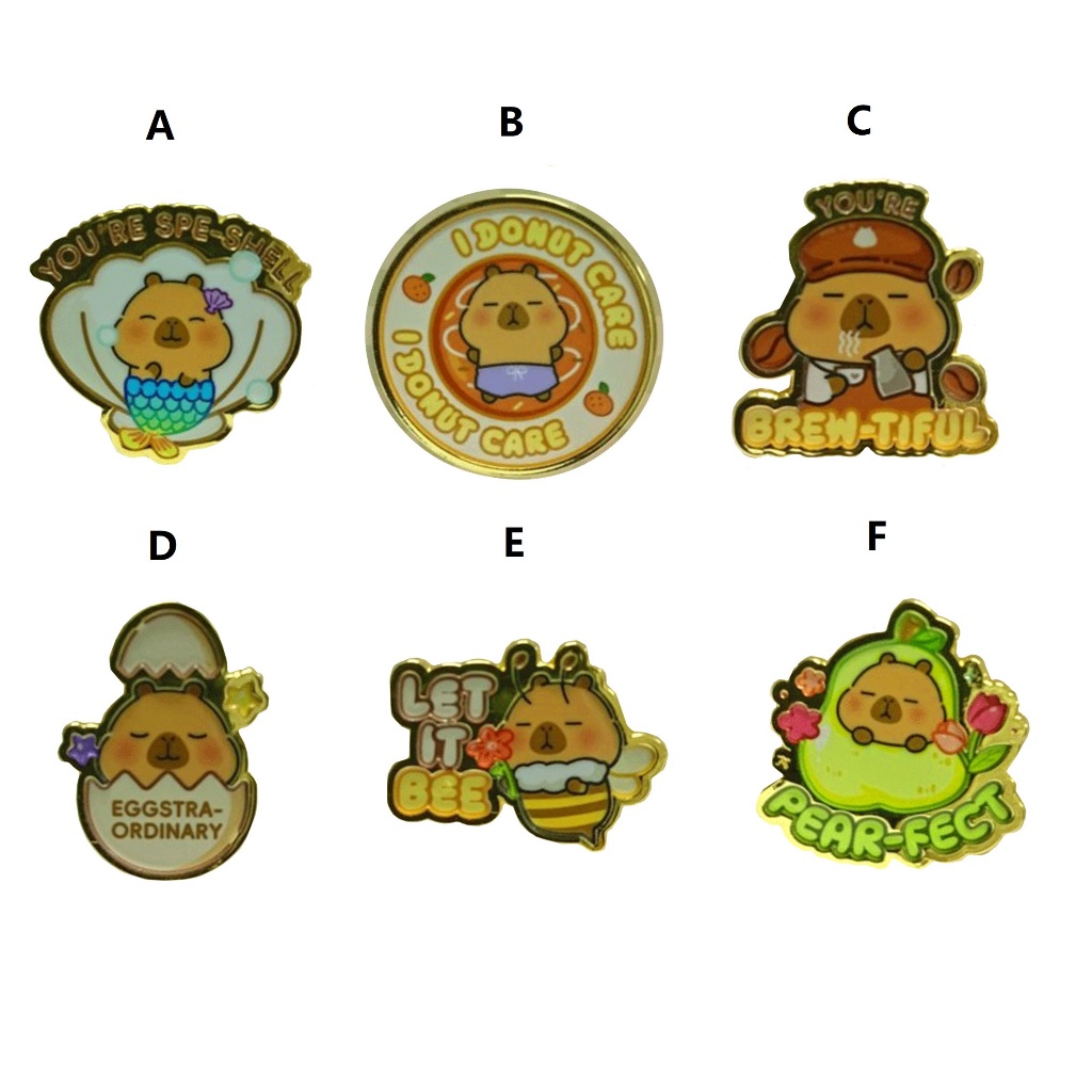Pimoo Capybara Life Notes Series Metal Pin | Shopee Malaysia