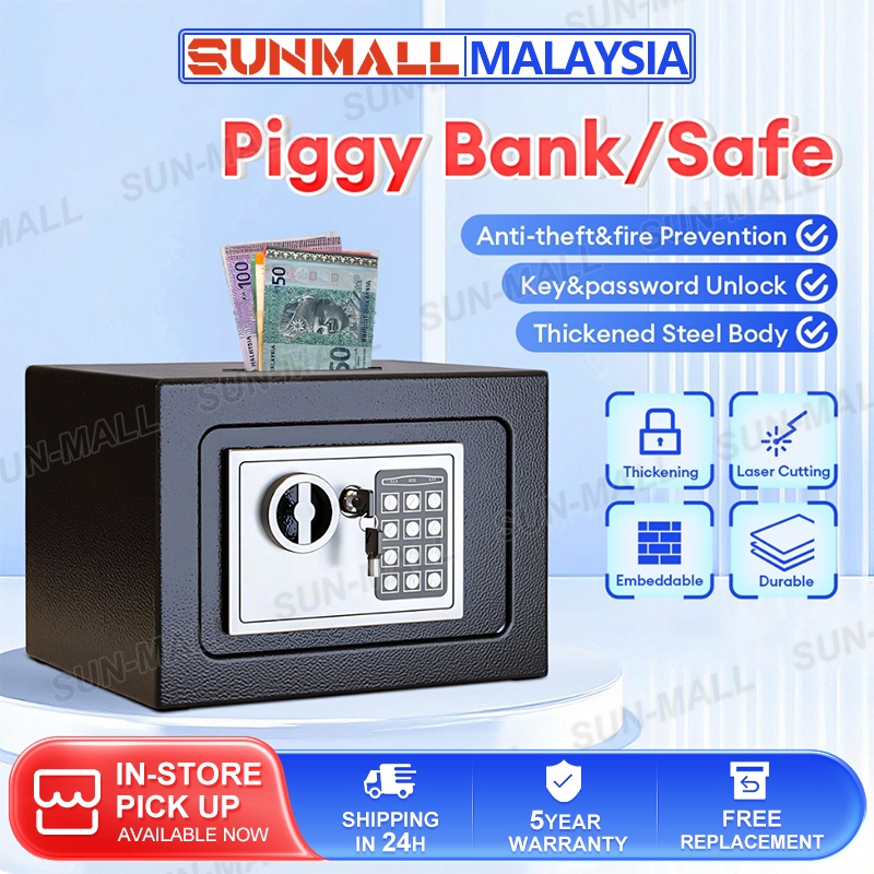 Cash Safe with Money Piggy Bank Safe Box with Electronic Combination ...