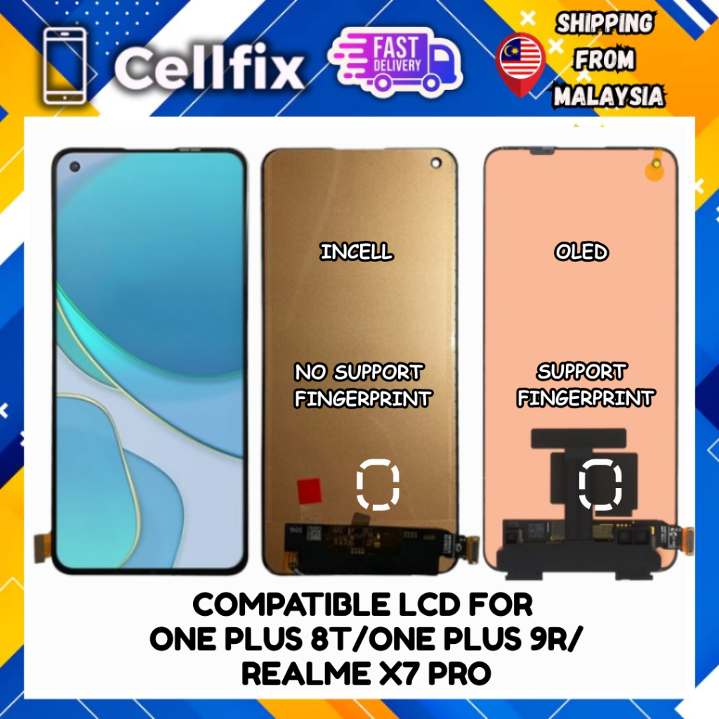 CELLFIX | ONE PLUS 8T / ONE PLUS 9R / REALME X7 PRO COMPATIBLE LCD ...