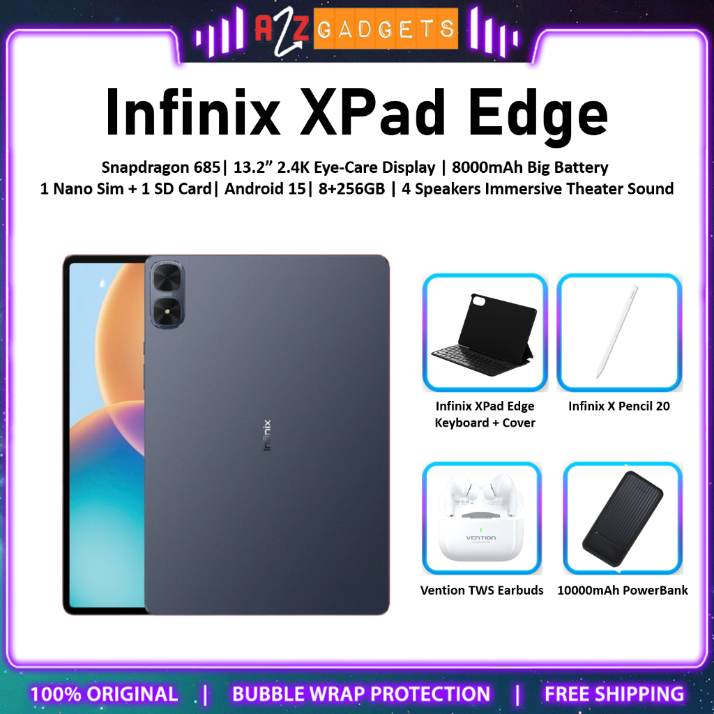 Infinix XPad Edge (8GB RAM +256GB ROM) 13.2" 2.4K Ultra-Clear ...