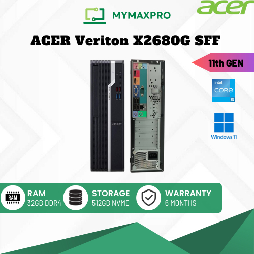 PC i5 Acer Veriton X2680G SFF Intel Core i5 (11th Gen) / 32GB RAM ...
