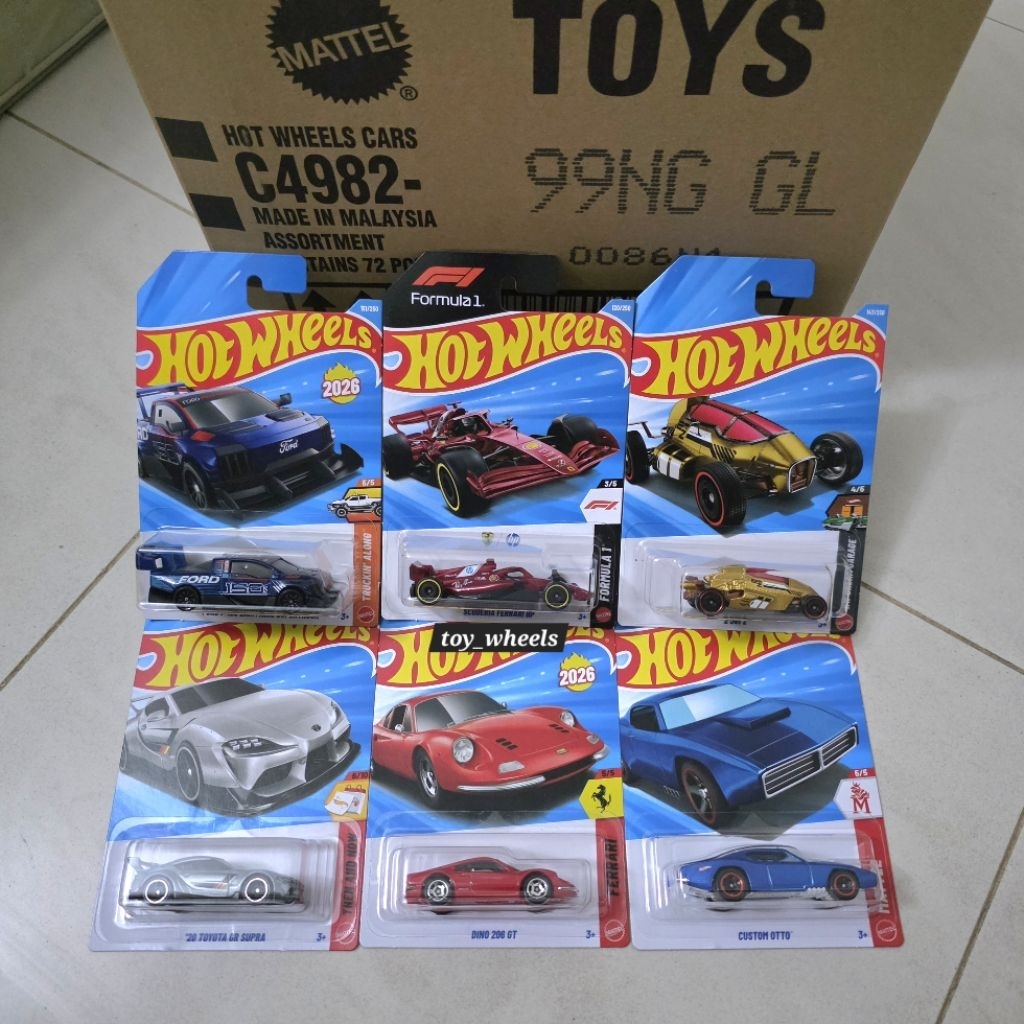 Hot Wheels Case G & H 2026 FERRARI DINO 206GT/ PORSCHE CARRERA/ HONDA ...