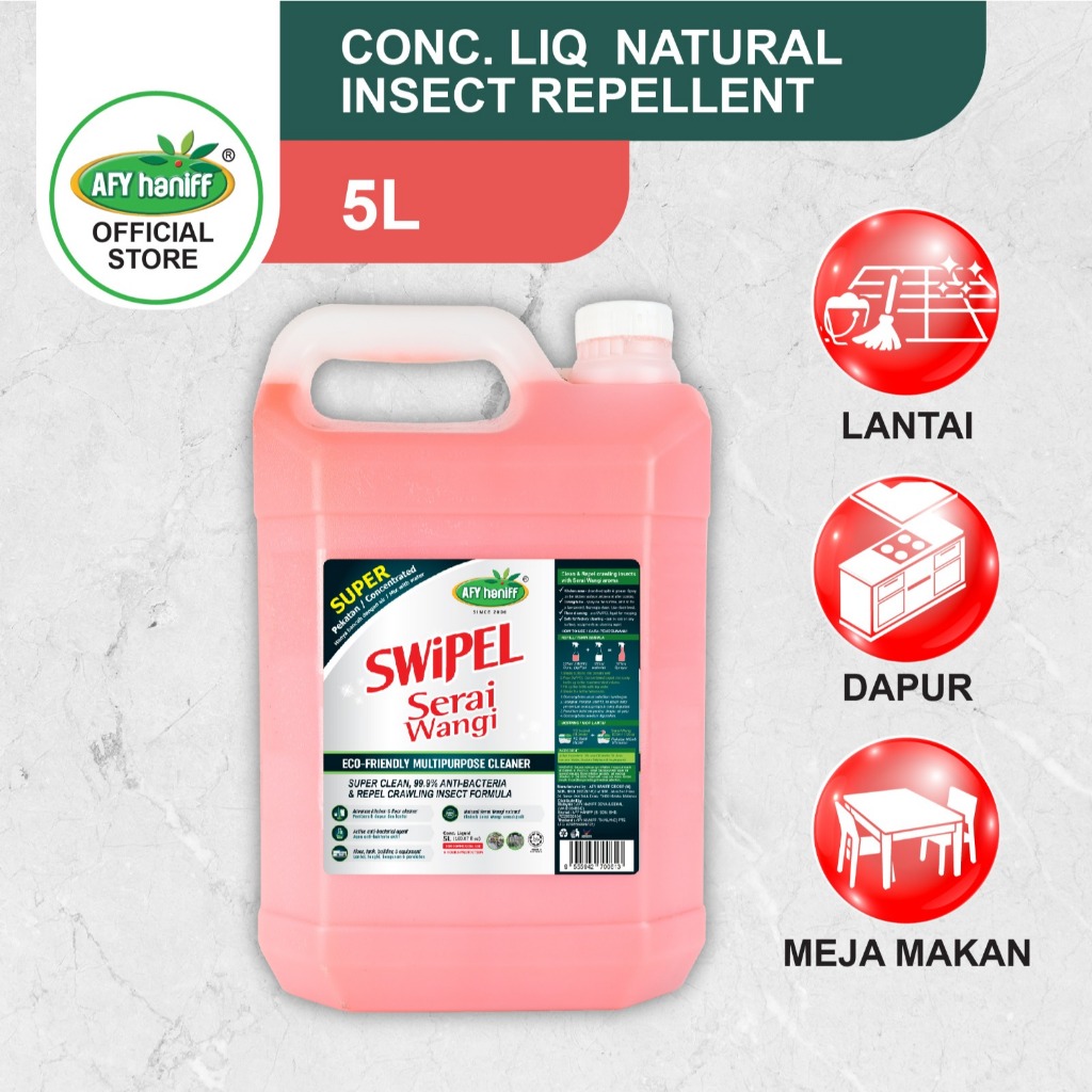 Afy Haniff SWiPEL® Serai Wangi Pati Pekatan Concentrated Liquid 5 Liter ...