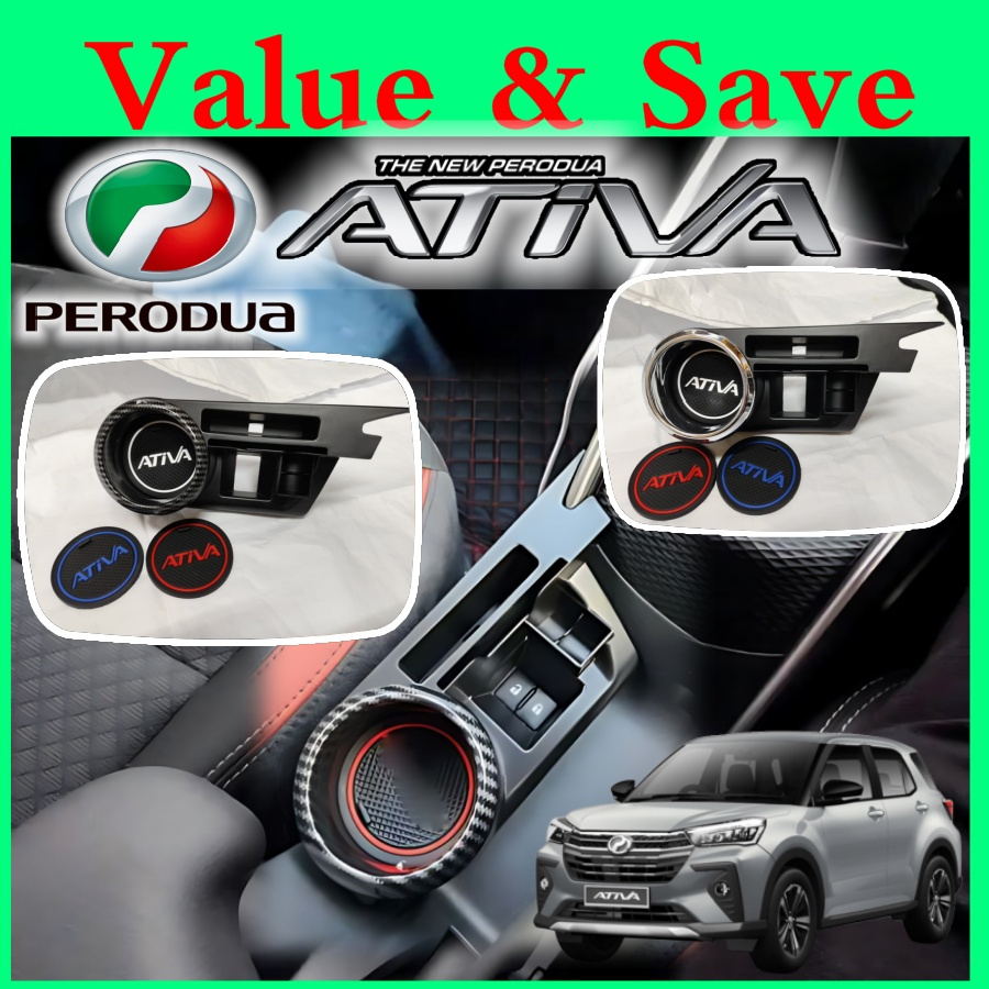 Perodua Ativa Cup Holder Drink Holder Center Card Holder Organizer Coin ...