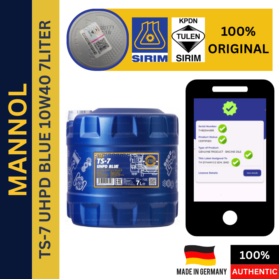 (MADE IN GERMAN ) MANNOL TS-7 UHPD BLUE + ESTER FULLY SYNTHETIC 7107 7L ...
