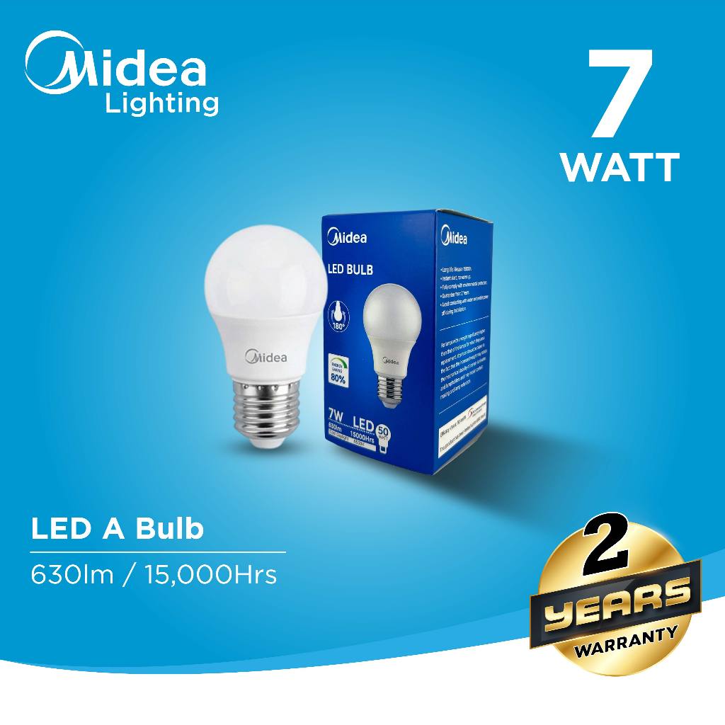 Midea Lighting A60 Round Bulb (7W) | Shopee Malaysia