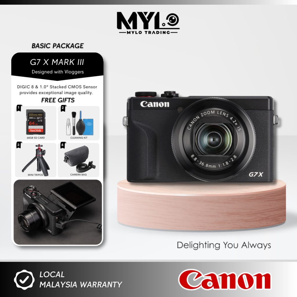 Canon PowerShot G7X Mark III | G7X III Digital Camera 20.2MP 1" Stacked ...