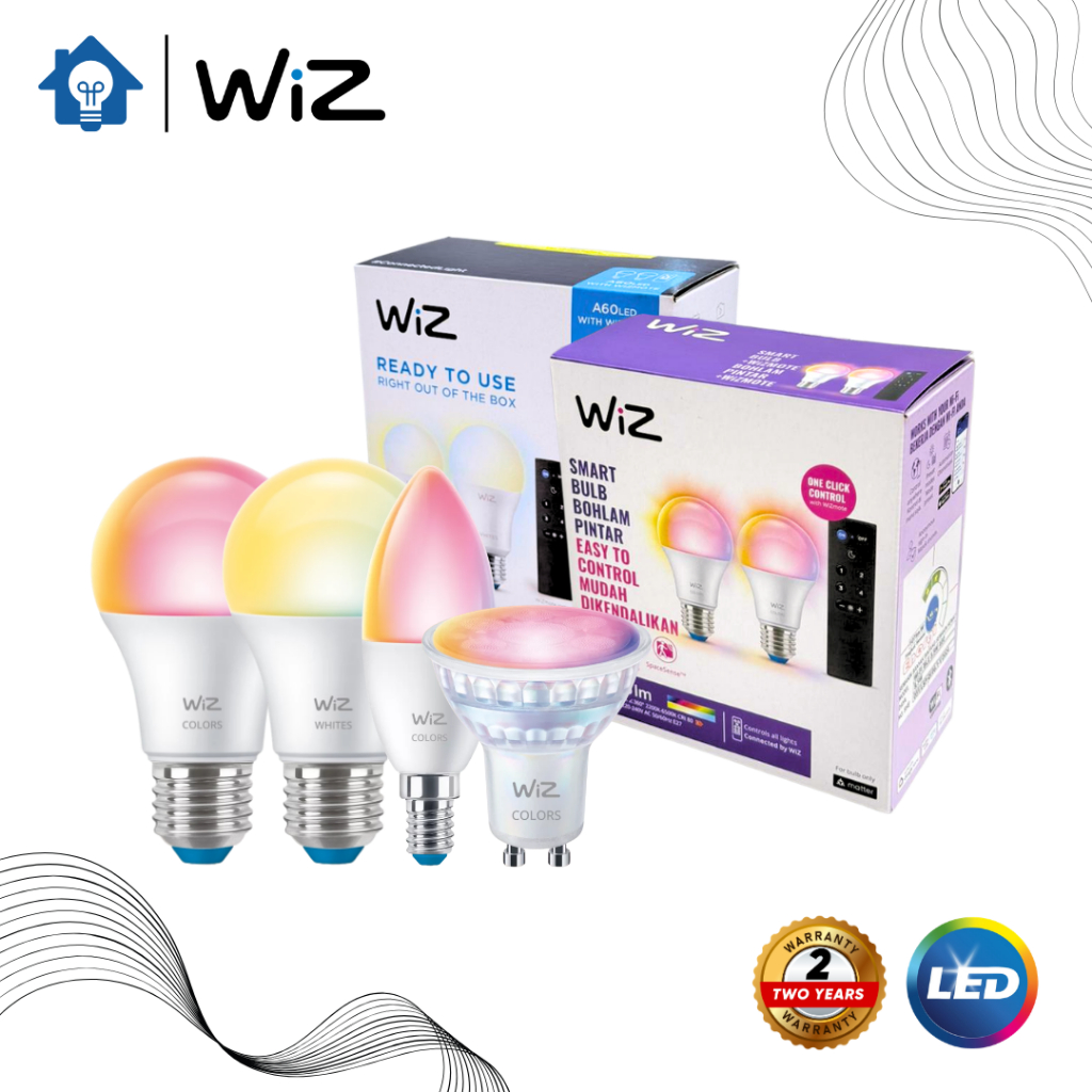 PHILIPS WiZ Smart Wifi Tunable White & RGB Bulb / E14 Candle Bulb ...