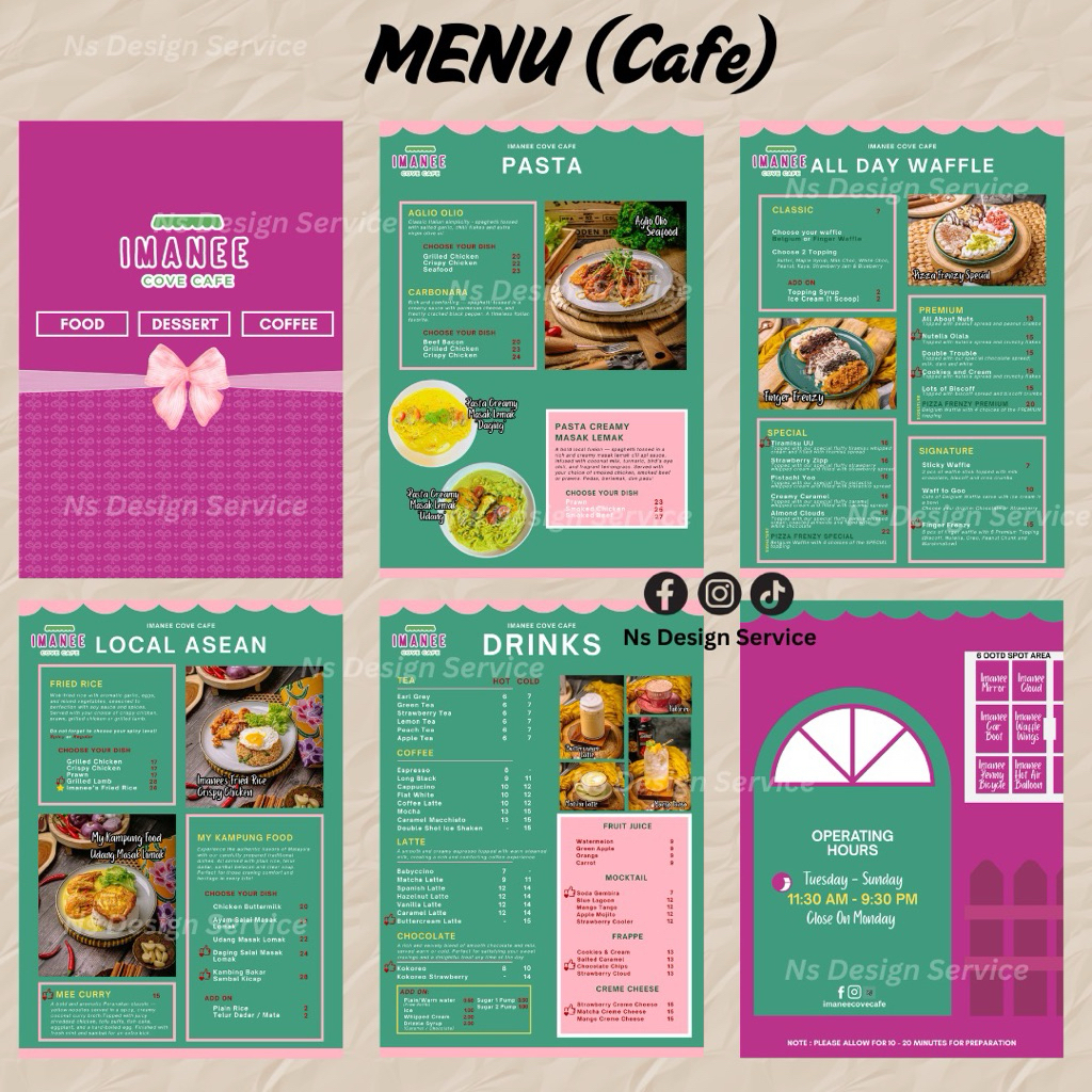 Menu Template | Editable | Canva | Food Template | Cafe and Restaurant ...