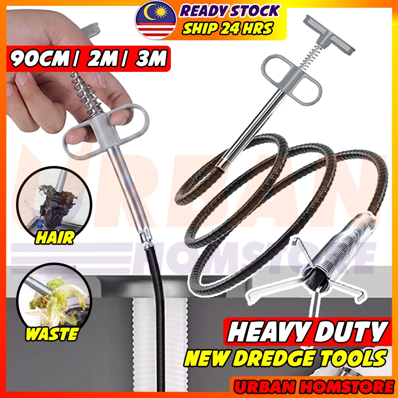 UBH Drain snake clog remover Sinki sumbat 3M Bendable drain cleaner ...