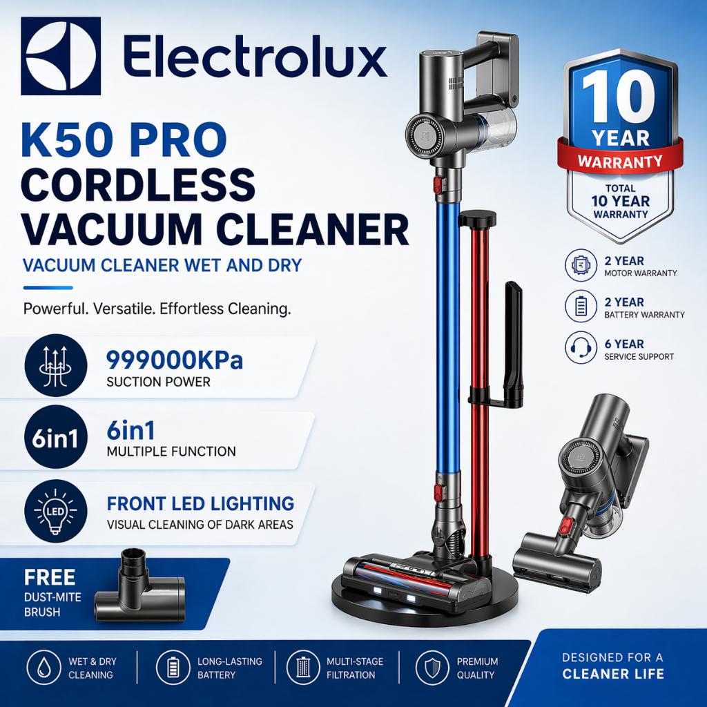 ELECTROLUX Cordless Vacuum Cleaner Handheld Vacuum Tanpa Wayar Vakum ...