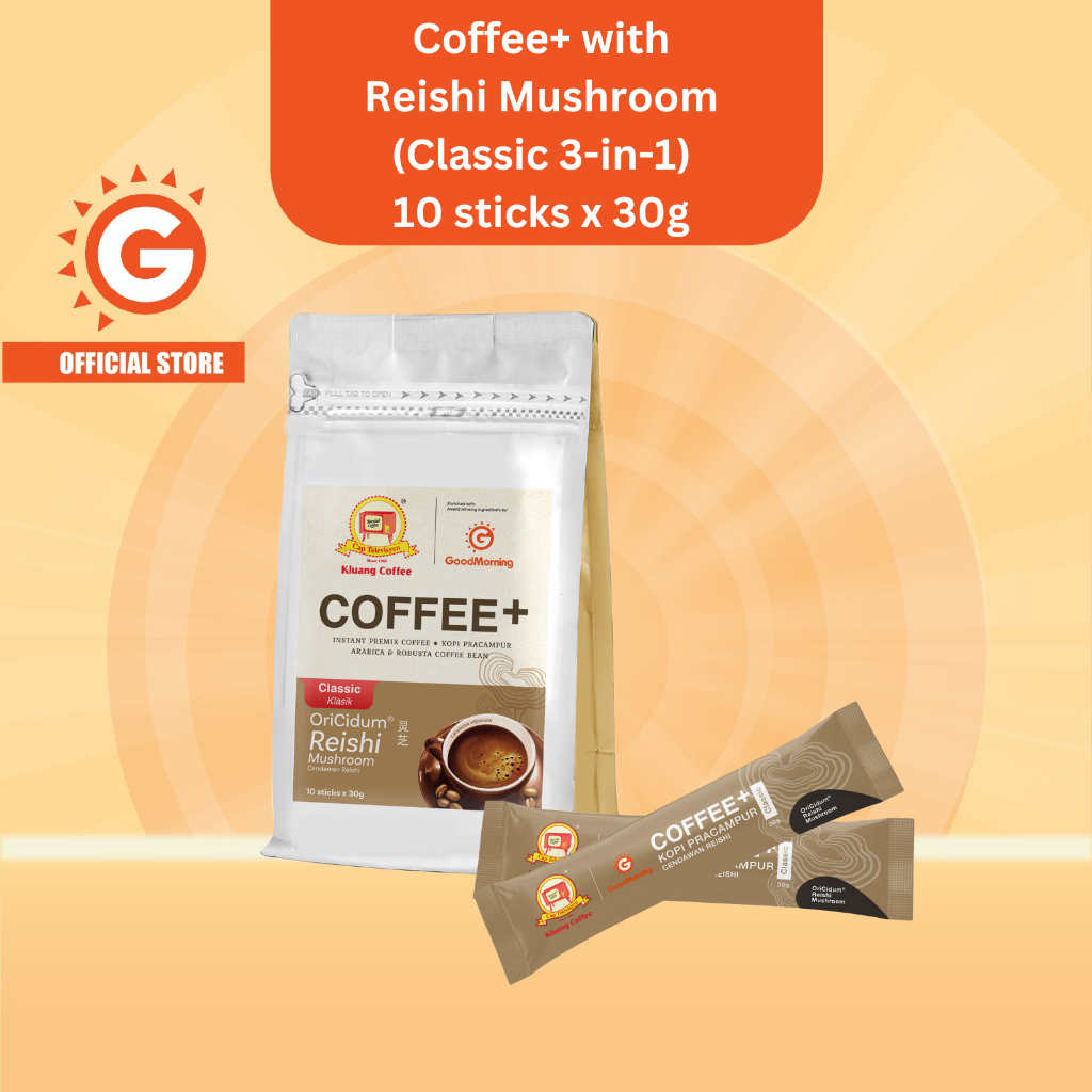 GoodMorning® Coffee+ with Reishi Mushroom (Classic 3-in-1) 10 sticks x ...