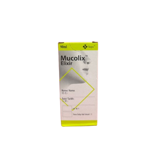 Mucolix Elixir 90ml - Ubat Batuk Berkahak Berperisa KIwi untuk Dewasa ...