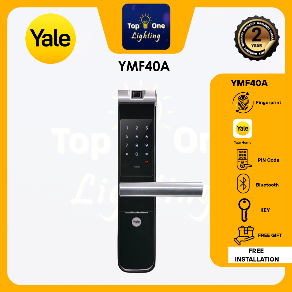 Yale YMF40A Mortise Smart Door Lock (Black)Smart Digital Lock Doorlock ...