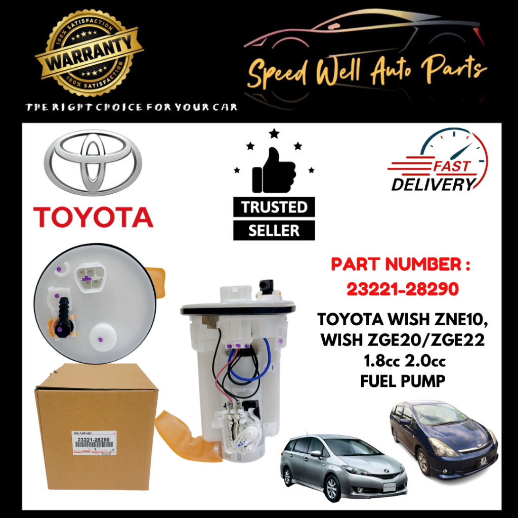 [ TOYOTA FUEL PUMP ] TOYOTA WISH ZNE10, WISH ZGE20, WISH ZGE22 FUEL ...