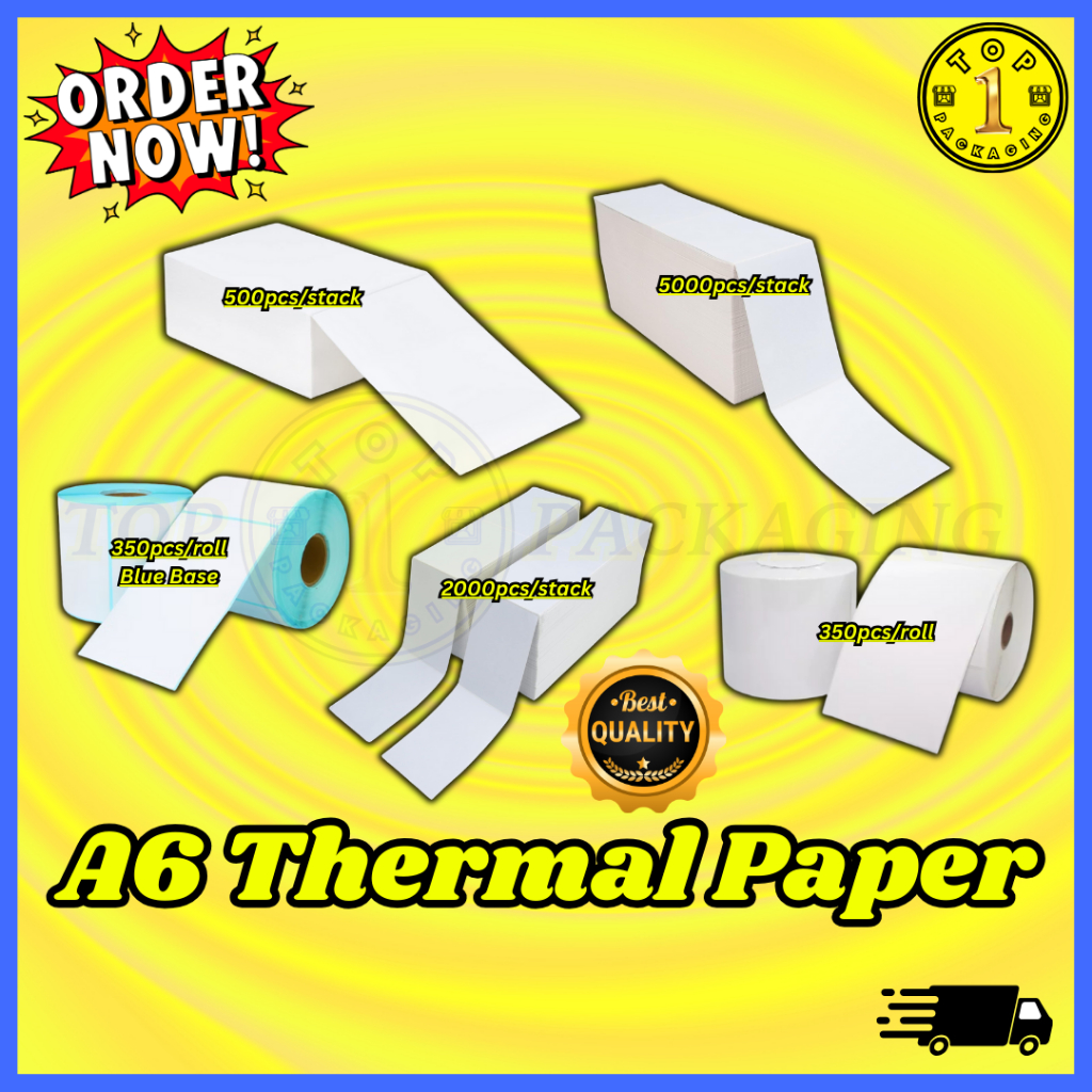 A6 Thermal Paper A6 Airway Bill Paper Awb 100mm x 150mm Roll Stack ...