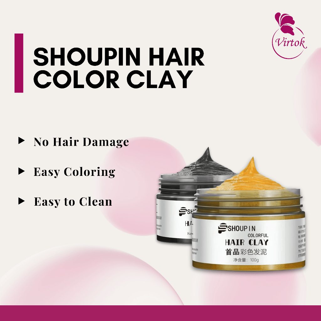 VIRTOK Colour Temporary Hair Wax Colour Hair Dye Cream Cosplay Color ...