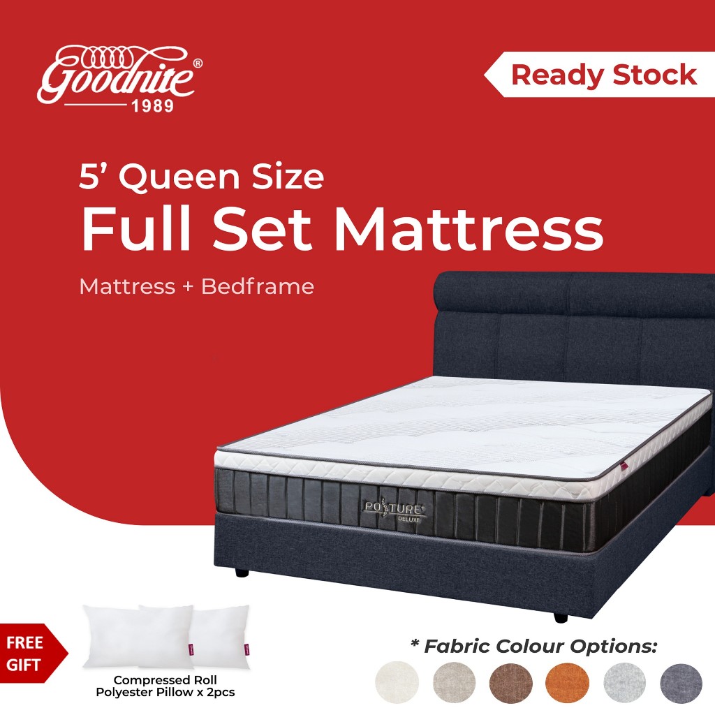 Goodnite Set - Posture Deluxe 5 Zone Pocket Spring Mattress (10 ...