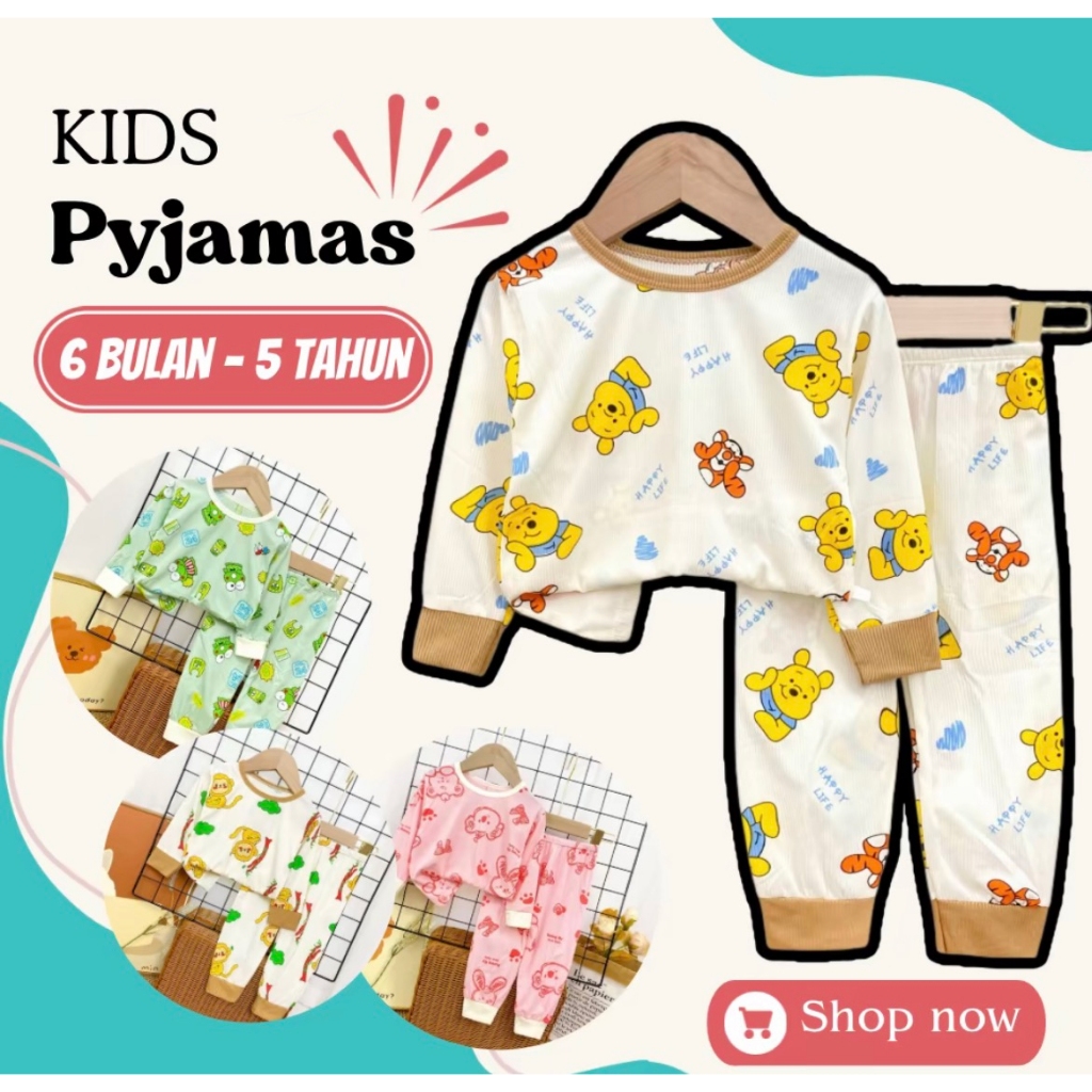 Baby Super KS Baju Tidur Budak Lengan Panjang Seluar Panjang Corak ...