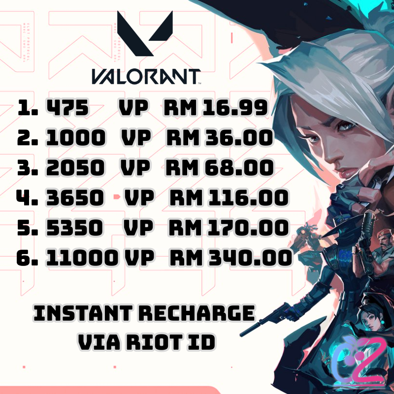 Valorant Points Recharge | Fast Top-Up | Riot ID (No Login) (Region ...