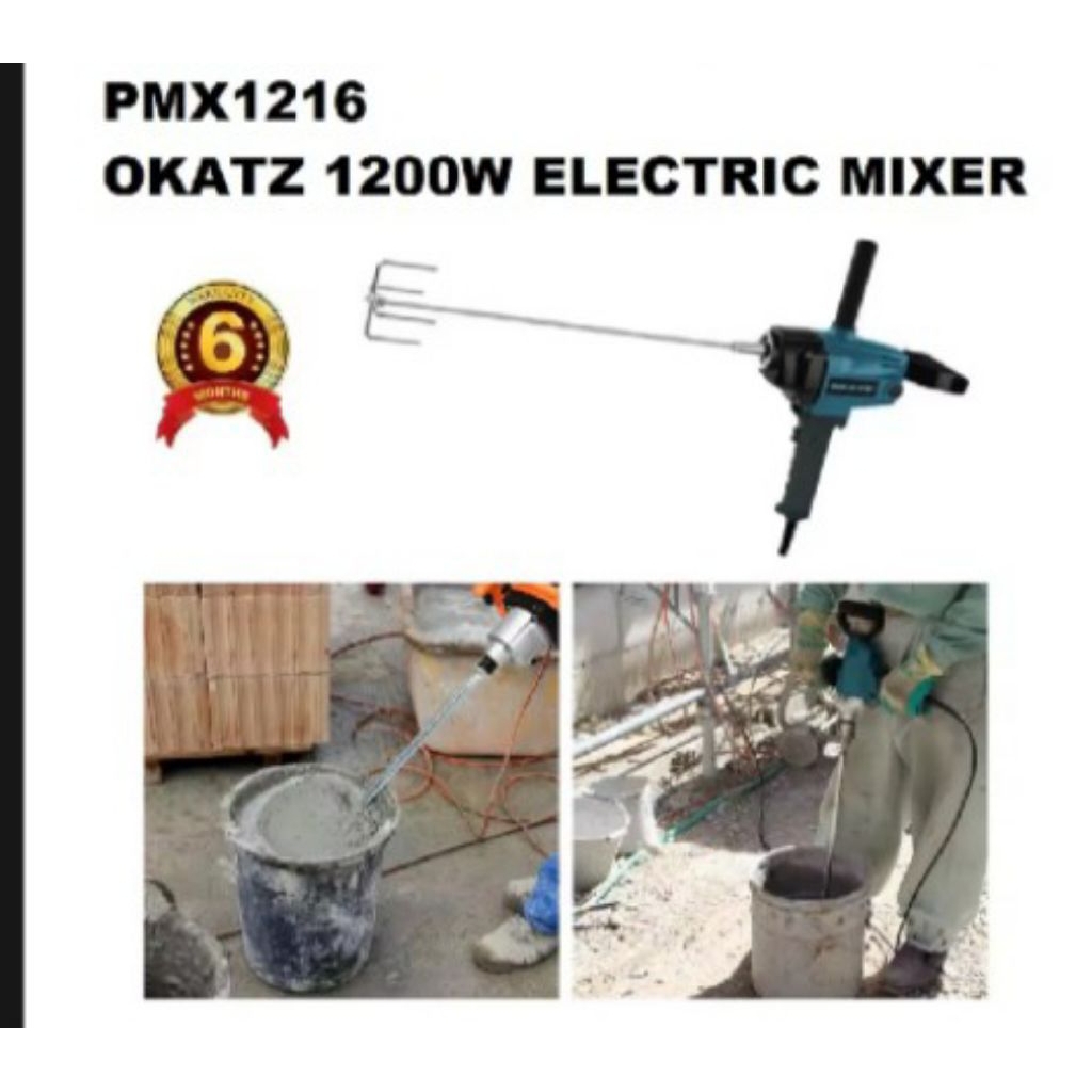OKATZ - PMX1216 Electric Mixer Machine with Mixer Rod 1200W | Shopee ...