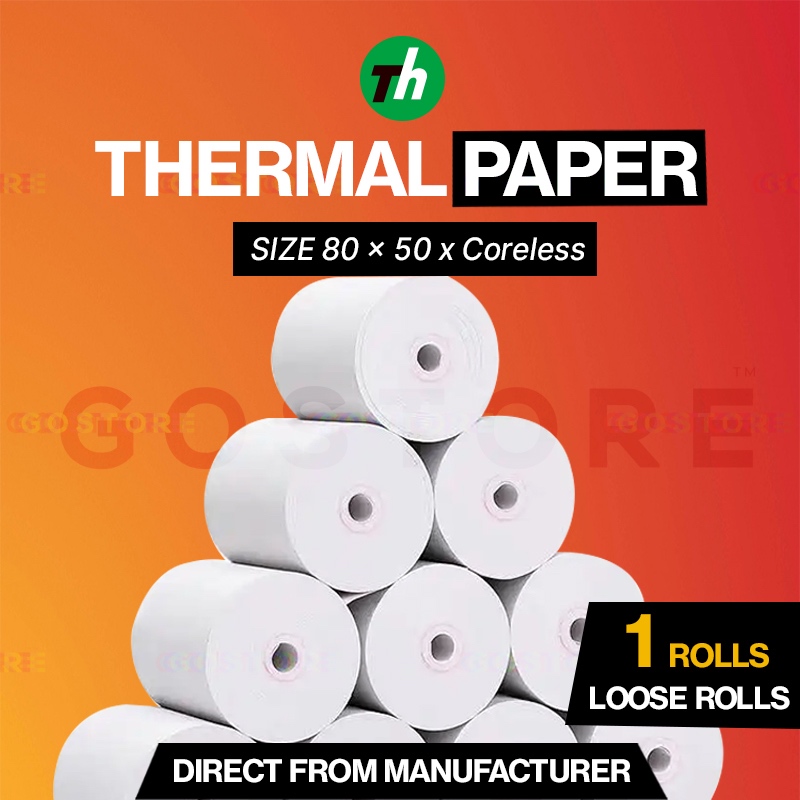 Thermal Paper 80*50 x Coreless Loose Thermal Receipt Paper Roll ...