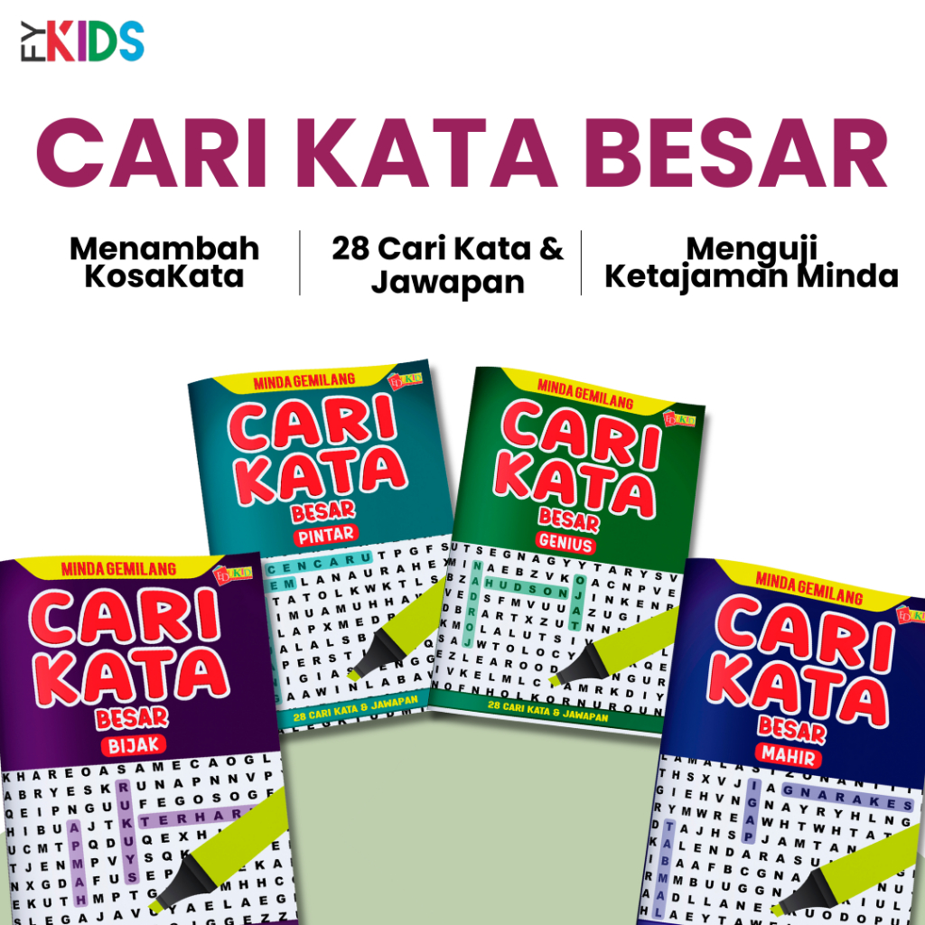 CARI KATA BESAR - Buku Cari Kata - Buku Aktiviti - Buku Latihan - Cari ...