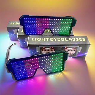 Led Glasses Spec Mata LED Mix Color USB Charging Cermin Mata LED Non ...